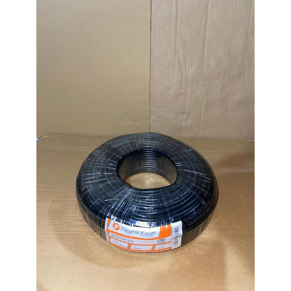 Jual Kabel Mic Federal 2x20 Stereo 100m Roll Hitam Baik 0,12mm Audio ...