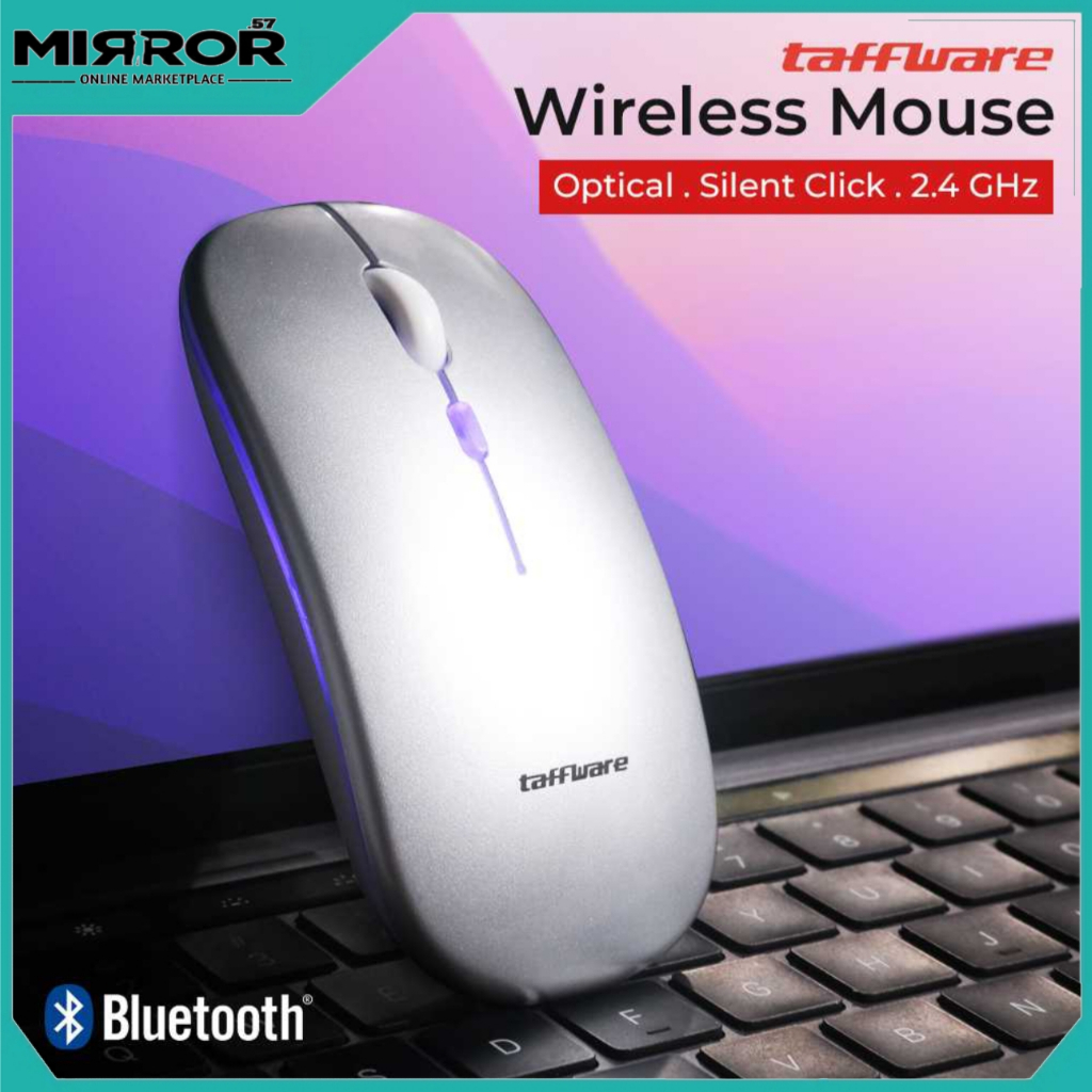 Jual Mouse Wireless Silent Click Dual Mode Wireless 2.4 GHz & Bluetooth ...