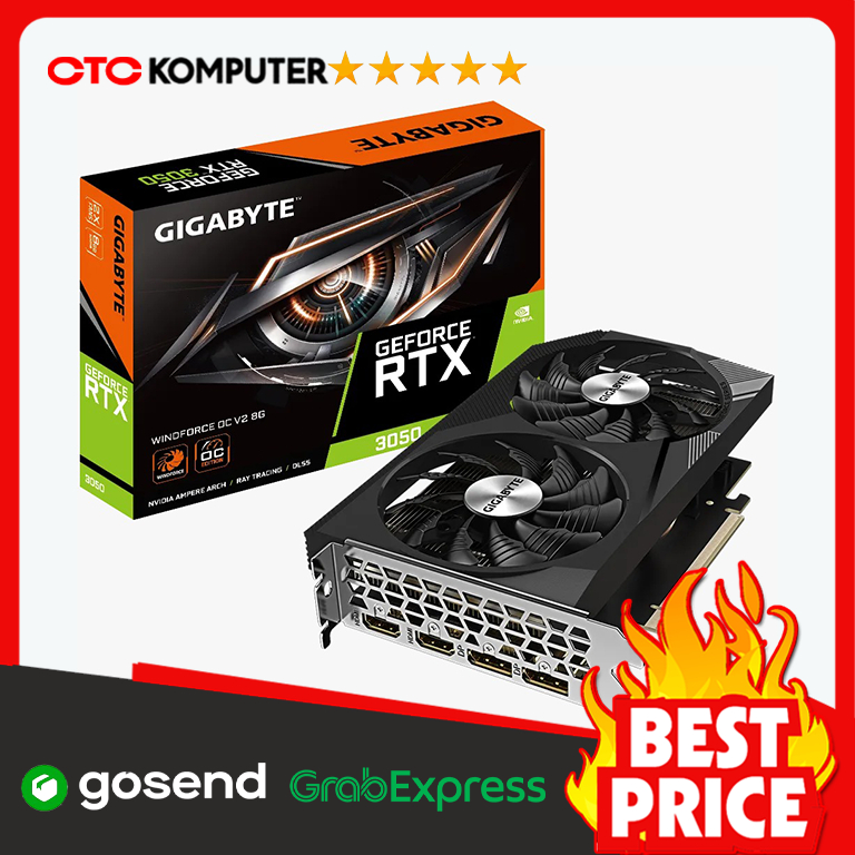 Jual VGA Card Gigabyte GeForce RTX 3050 WINDFORCE OC V2 8GB GDDR6 ...