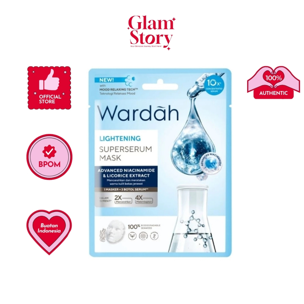 Jual WARDAH LIGHTENING SUPER SERUM SHEET MASK 20ML | Shopee Indonesia