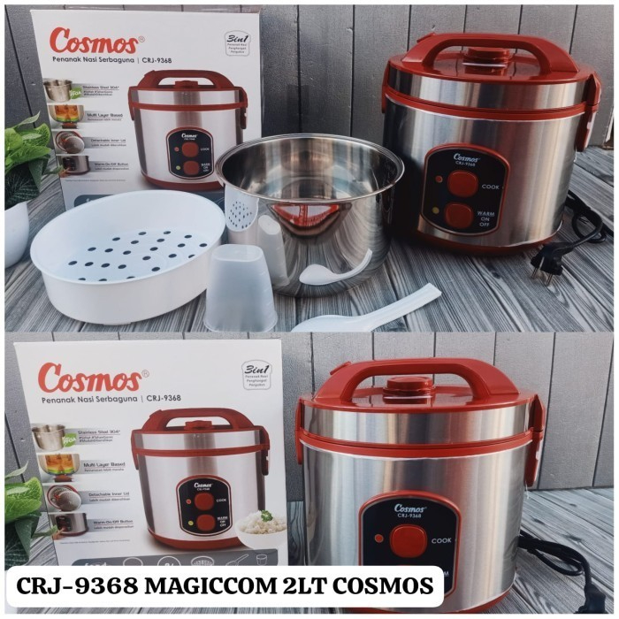 Jual Magic Com Cosmos 2 Liter Stainless CRJ 9368 CRJ9368 Rice Cooker ...