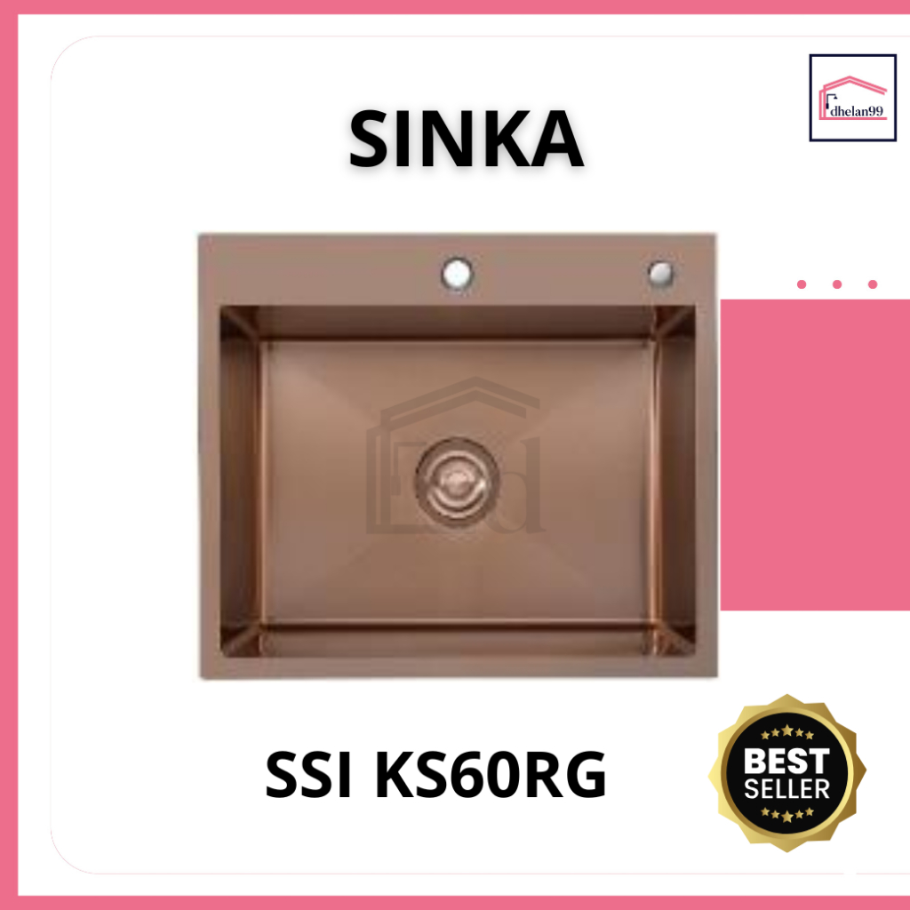 Jual sinka kithcen sink SSI KS60RG (ROSE GOLD) | Shopee Indonesia