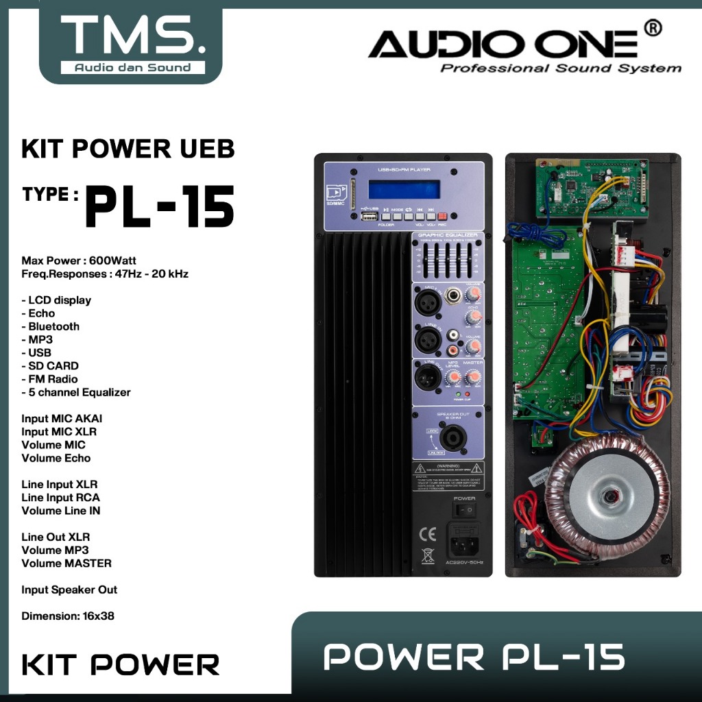 Jual Power Kit Speaker Aktif Bluetooth Power Amplifier equaliser ...