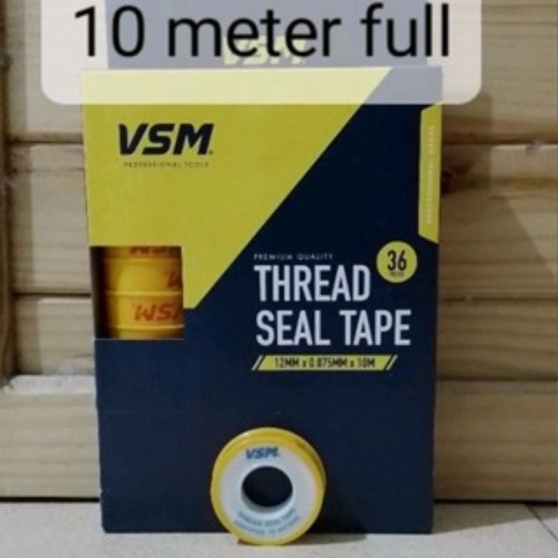 Jual SEAL TAPE ½" VSM / TBA VSM 10meter full per PACK(36pcs) | Shopee ...