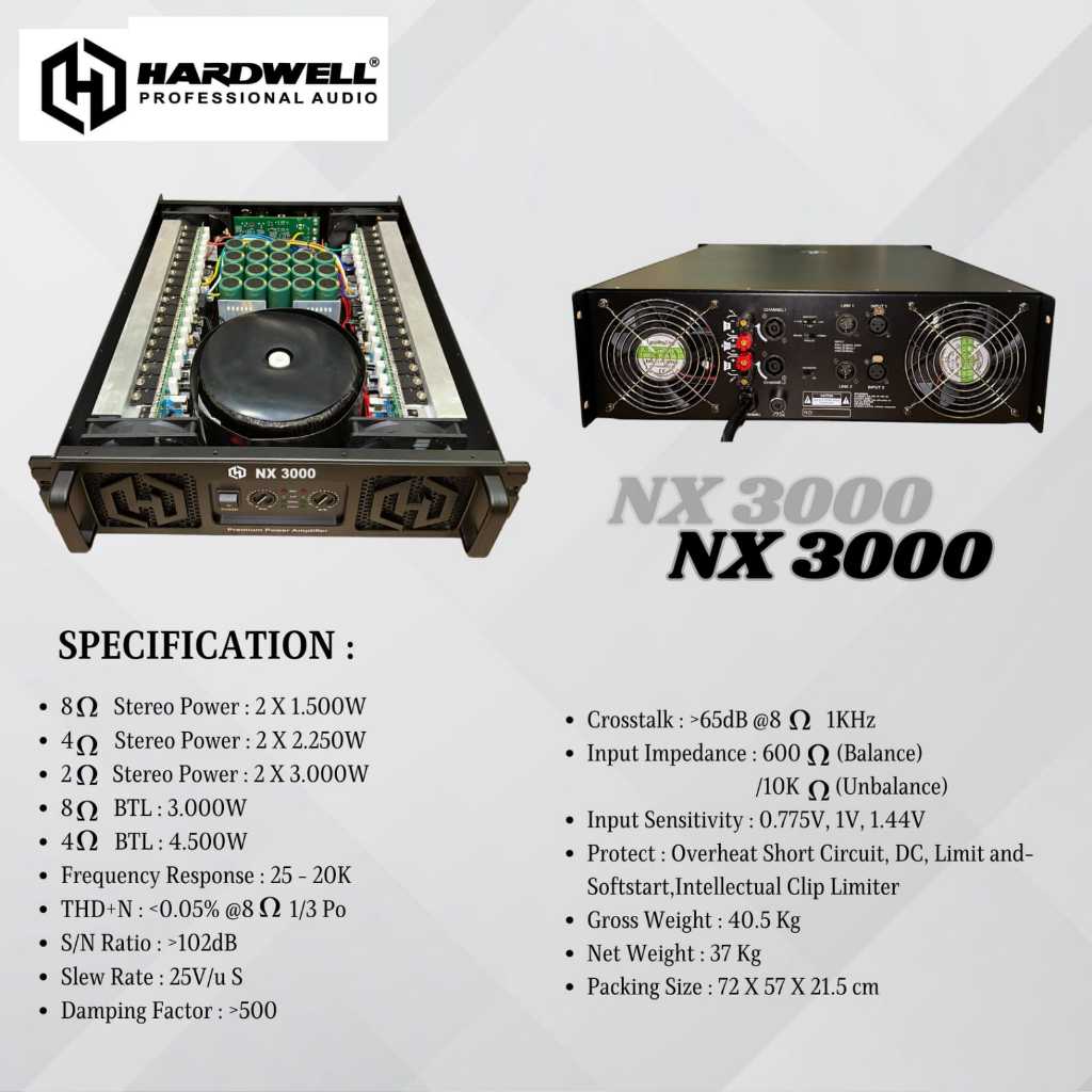 Jual Power Amplifier Hardwell NX 3000 / NX3000 Original | Shopee Indonesia