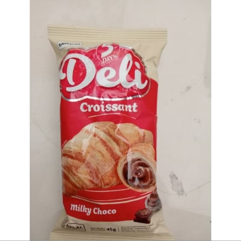 Jual DELI CROISSANT MILKY CHOCO 45 gr (NEW) | Shopee Indonesia