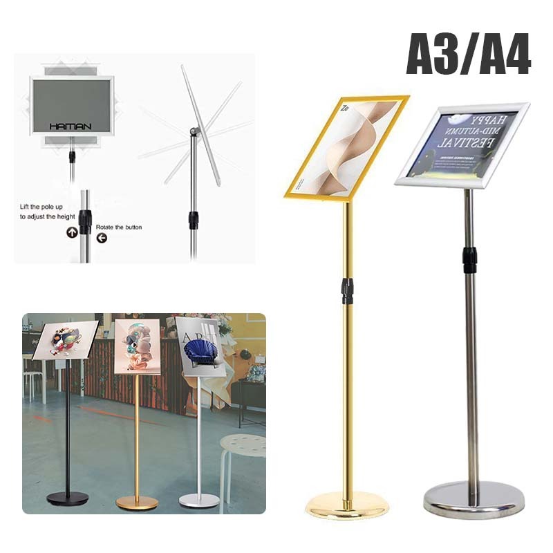 Jual A3/A4 Stand Display Poster Stand DISPLAY HARGA FRAME Standing ...