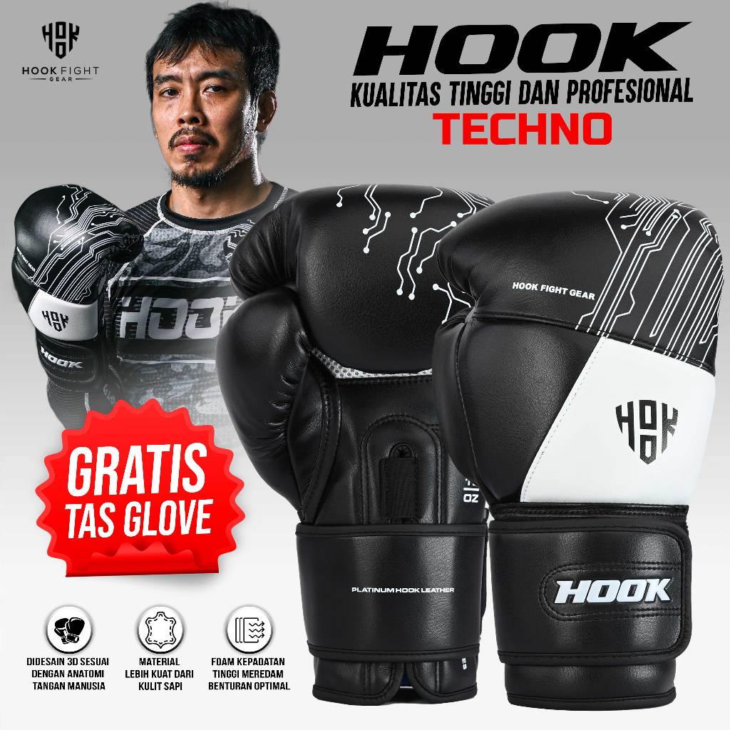 Jual Sarung Tangan Tinju Hook Muay Thai Gloves Boxing Dewasa 8-16oz ...