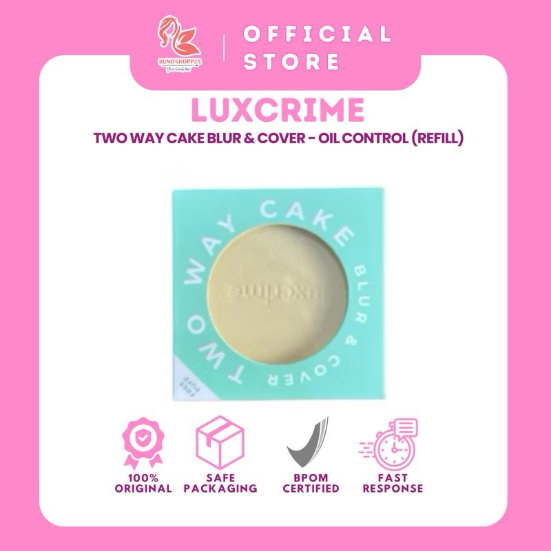 Jual ️Bunoshopp28 ️ LUXCRIME Two Way Cake Blur & Cover - Oil Control ...