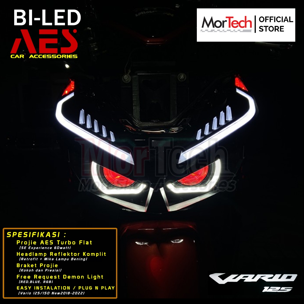 Jual AES BI-LED Vario125/150 LED New Projie Biled AES Turbo SE ...