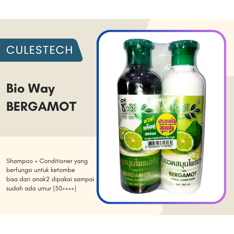 Jual Bio Way BERGAMOT Herbal Shampoo Original Shampoo & Conditioner ...
