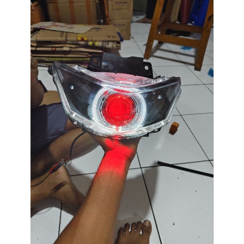 Jual Biled lampu depan 4.5in fuul set Biled Beat delux gen 1 beat iss ...
