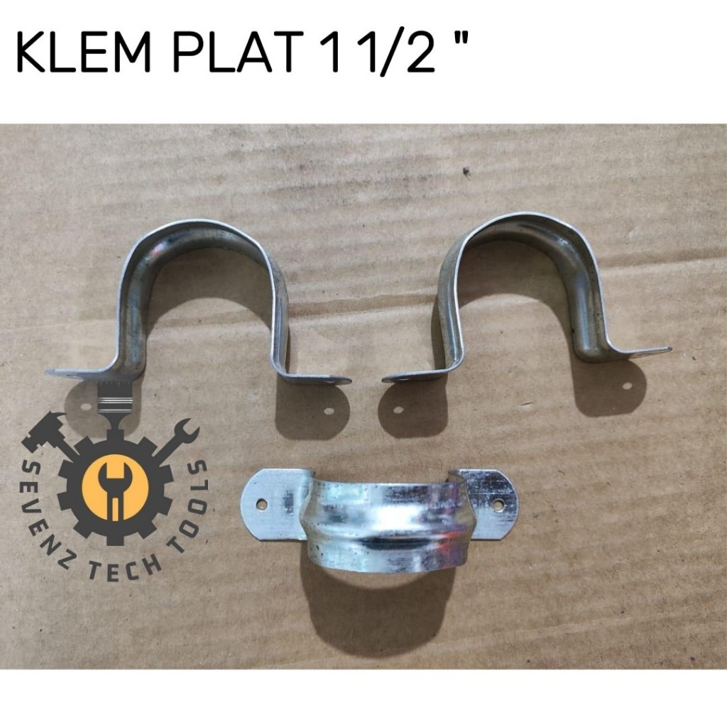 Jual KLEM PIPA PLAT BESI/KLEM SENG 1 1/2" TEBAL BENTUK OMEGA | Shopee ...