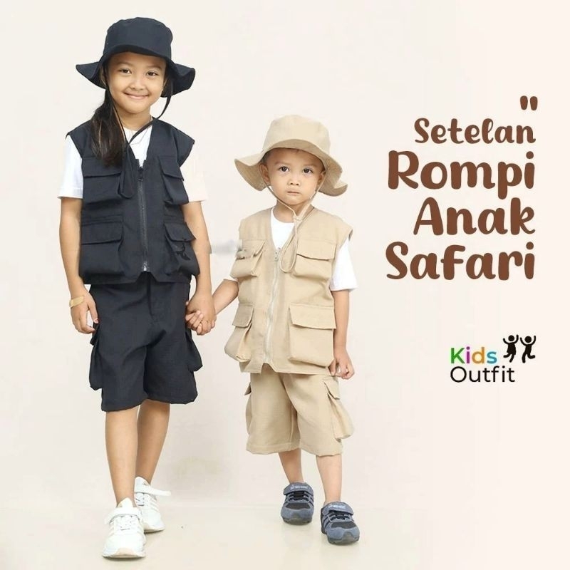 Jual Setelan Rompi Anak Adventure Petualangan Full 1 set Lengkap Rompi ...