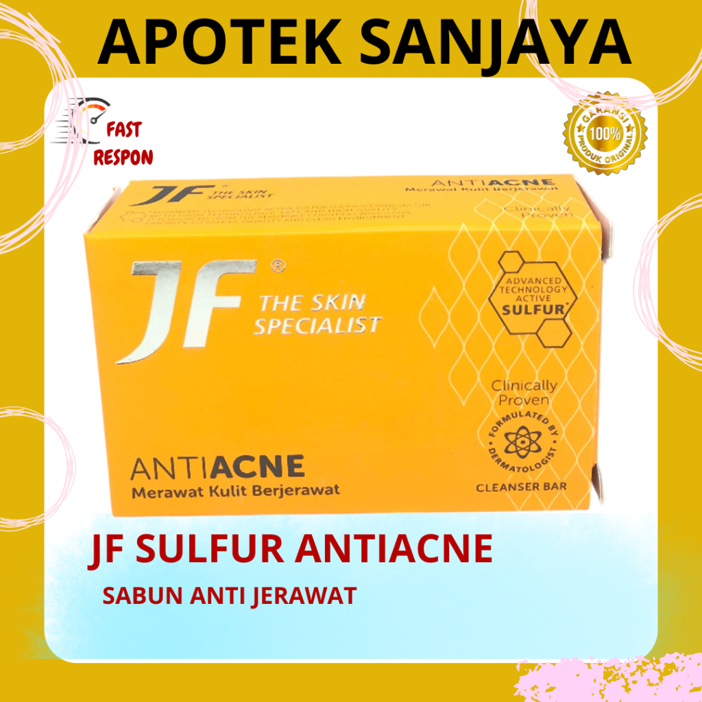 Jual JF SULFUR ANTIACNE SOAP SABUN JERAWAT 90 GRAM | Shopee Indonesia