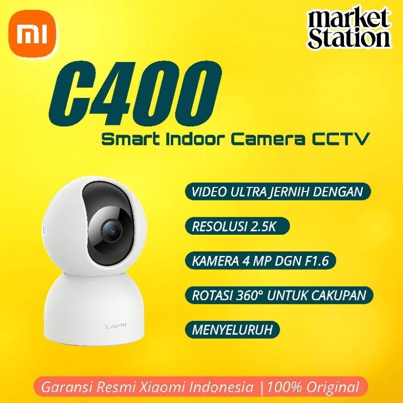 Jual Xiaomi Smart Camera CCTV C400 4MP Rotasi 360° Deteksi Al Garansi ...