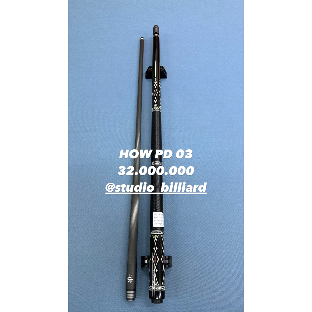 Jual stick billiard HOW inlay cue PD 03 ebony with HOW flash radial ...