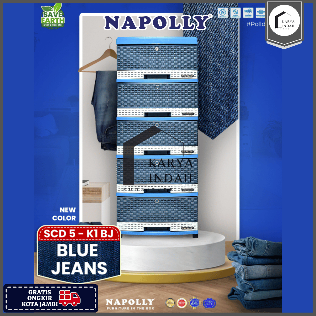 Jual Lemari Plastik STOCKCASE DRAWER LACI SCD NAPOLLY - Cabinet Pakaian ...