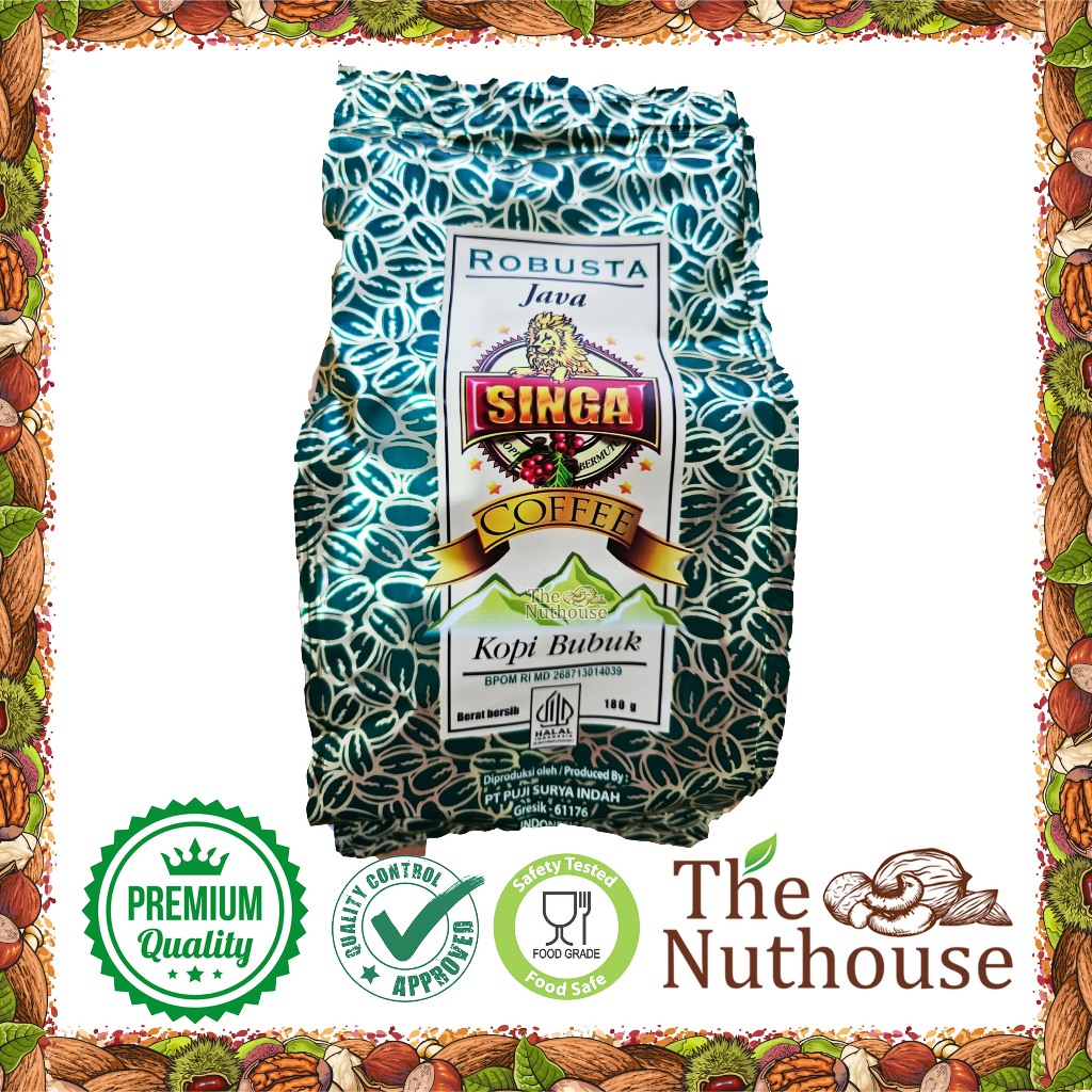 Jual KOPI SINGA Robusta Java / Kopi Bubuk / Coffee 180gr [HALAL ...