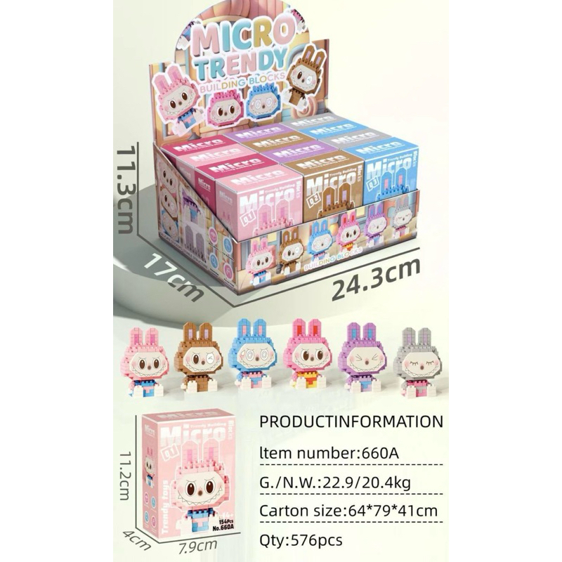 Jual MAINAN BRICKS LABUBU JUMBO | NANO BLOCKS LABUBU MINI / MAINAN ...