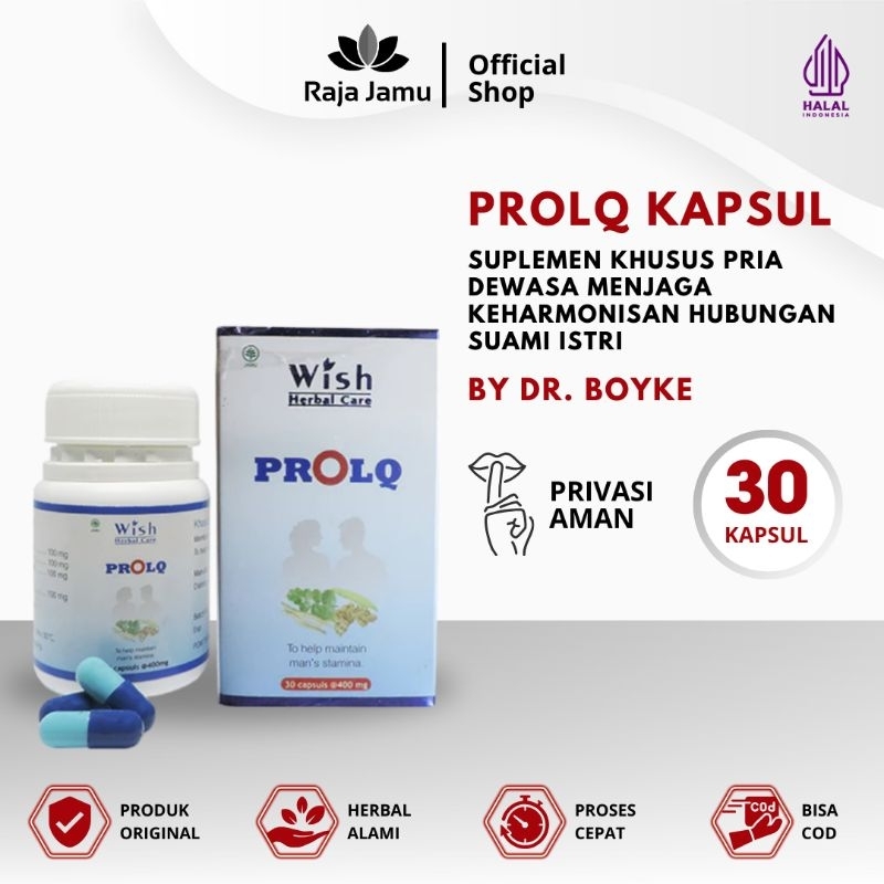Jual Obat Vitalitas Pria By Dr Boyke Wish Prolq 30 Kapsul Original BPOM ...