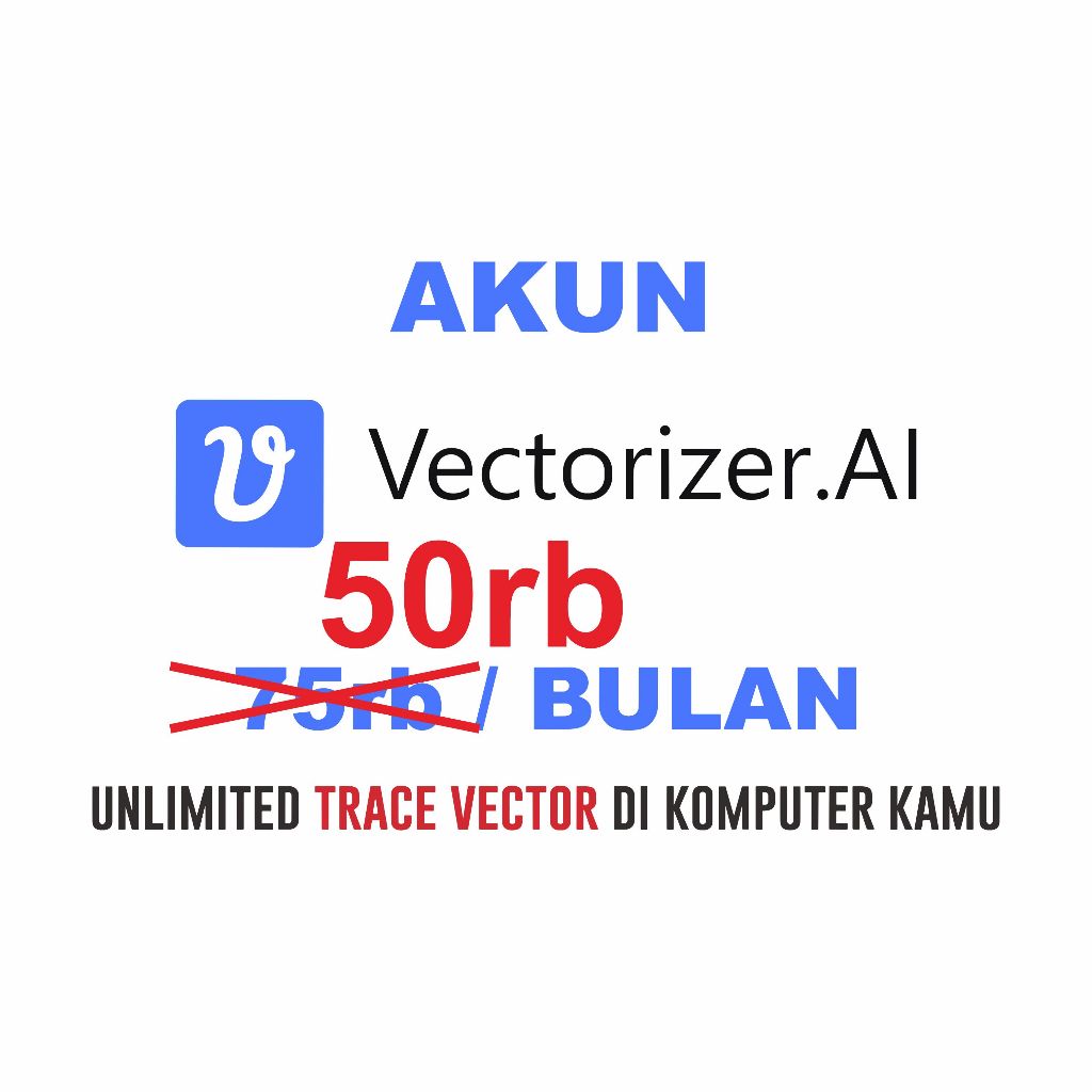 Jual AKUN VECTORIZER.AI PREMIUM | Shopee Indonesia