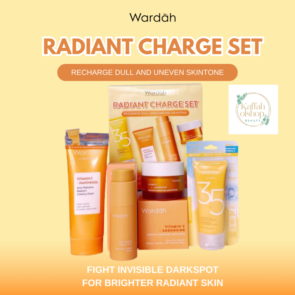 Jual WARDAH PAKET VITAMIN-C RADIANT CHARGE (ATASI KULIT KUSAM DAN ...