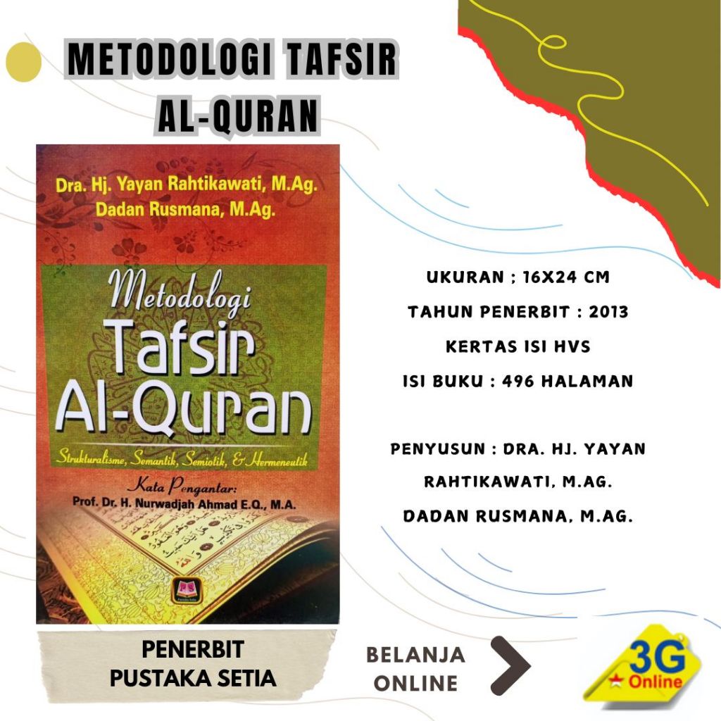 Jual Metodologi Tafsir Al-Quran - Pustaka Setia | Shopee Indonesia