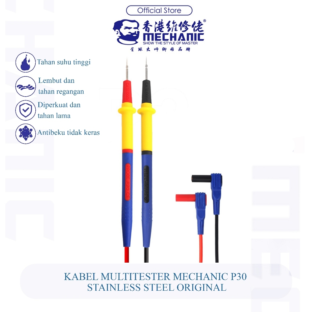 Jual MECHANIC KABEL MULTITESTER P30 STAINLESS STEEL UNTUK BATANG UJI ...