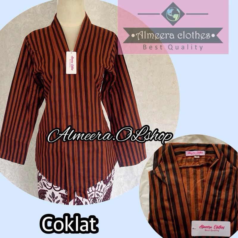 Jual kebaya lurik kartini KATUN baju adat jawa | Shopee Indonesia