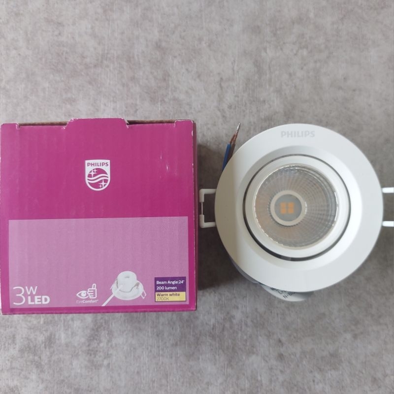 Jual Lampu PHILIPS LED Spot Spotlight KYANITE SL201 3W 4.5W Warm White 2700K Netral Cool White ...