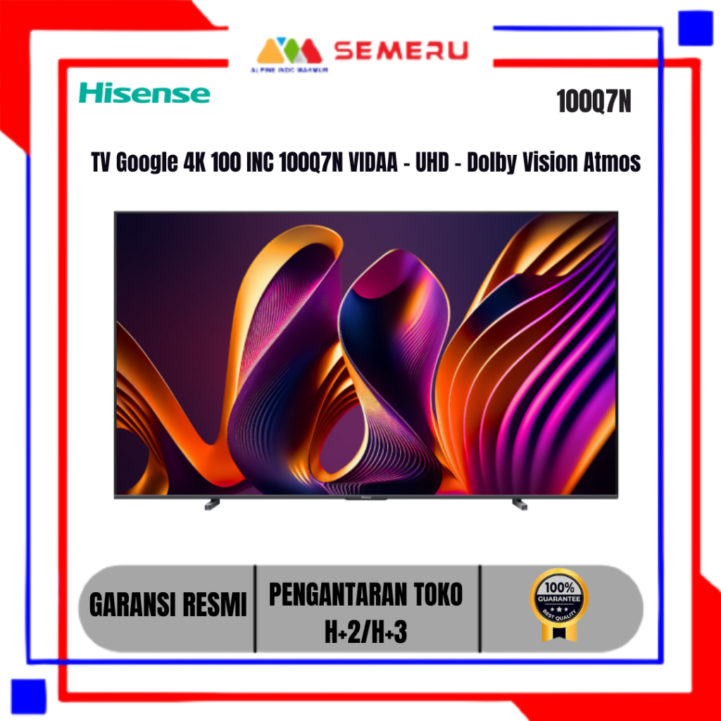Jual HISENSE 4K UHD QLED VIDAA SMART TV Dolby Vision Atmos 100 INC ...