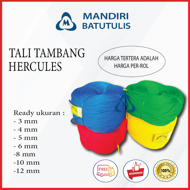Jual Tali Tambang Plastik PE Kecil 3mm 4mm 5mm 6mm Per Roll - Tali Plastik Warna | Shopee Indonesia