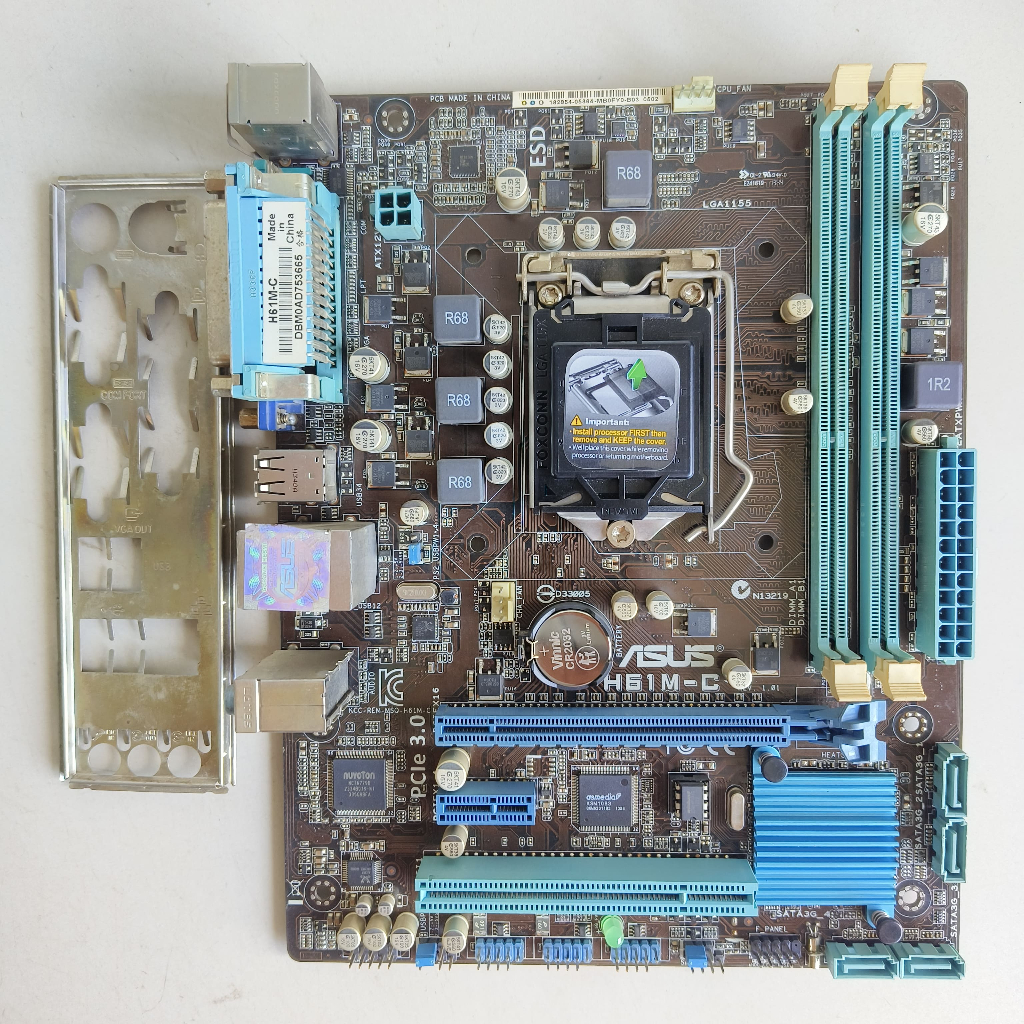 Jual MOTHERBOARD ASUS H61M-C LGA 1155 DDR3 GEN2 & GEN3 V2 | Shopee ...