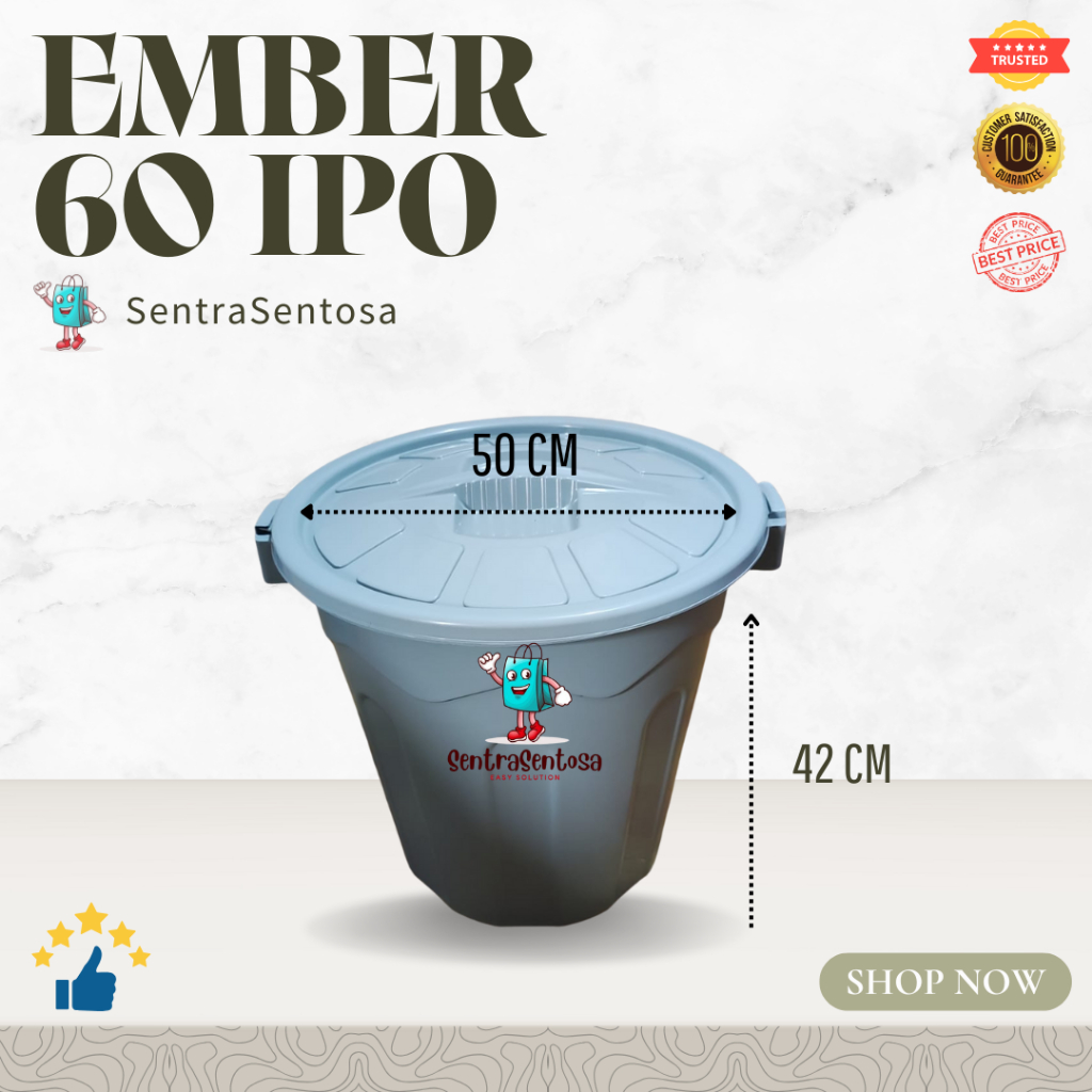 Jual EMBER AIR 60 LITER JUMBO TUTUP // TONG AIR 60 LITER | Shopee Indonesia