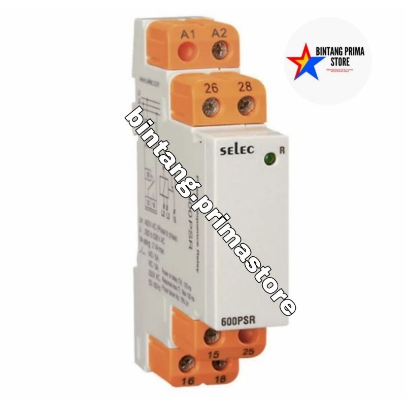 Jual Analog Phase Sequence Relay 600PSR Selec / Din Rail Mounting 3 ...