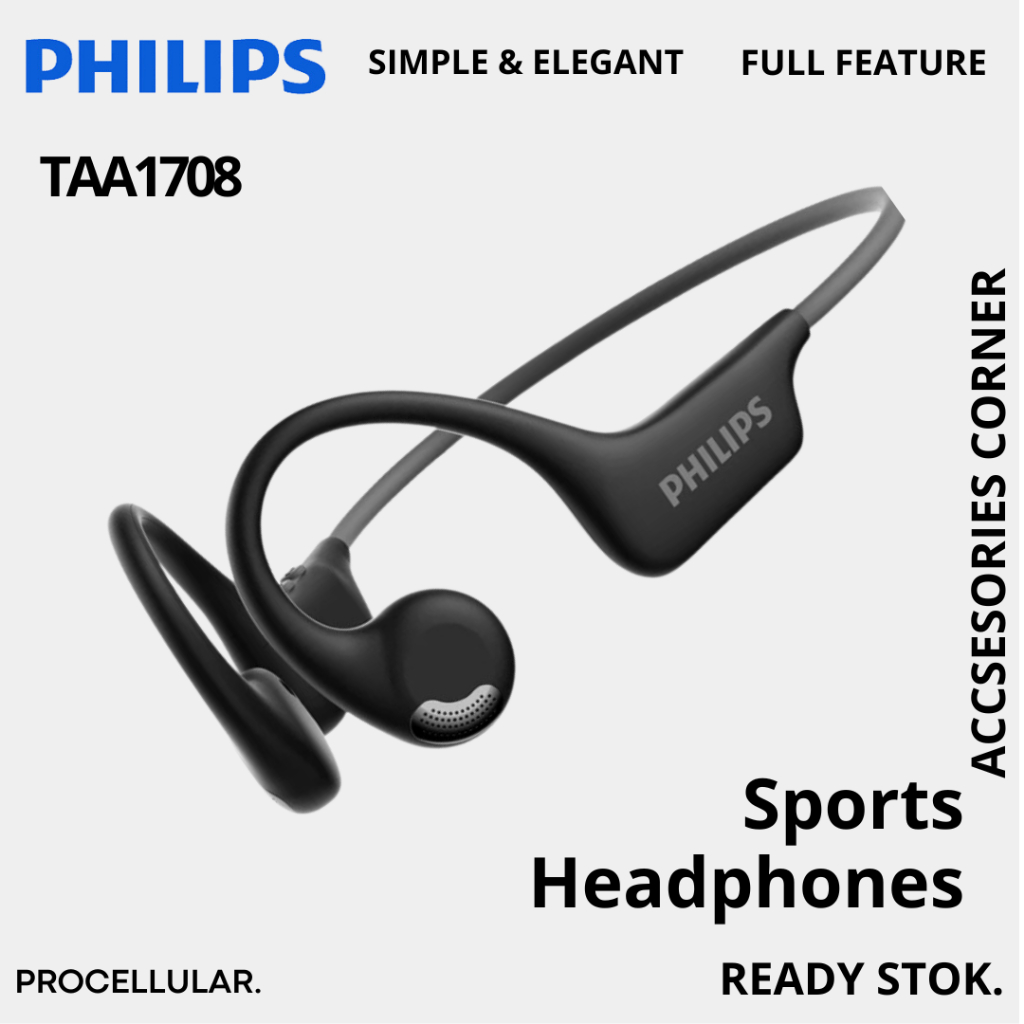 Jual Philips TAA1708 Earphone Bluetooth Sport Headphones Open Ear ...