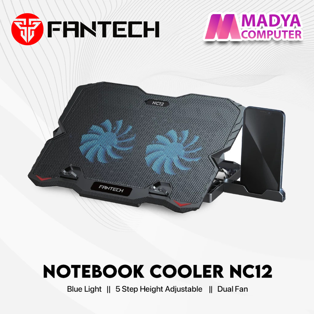 Jual Kipas Laptop Fantech NC12 RGB Laptop Cooler 2 Fan - Cooling Pad ...