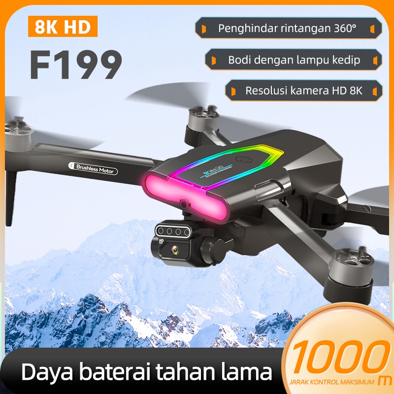 Jual F199 Drone kamera jarak jauh fotografi udara profesional murah dual camera drone premium ...