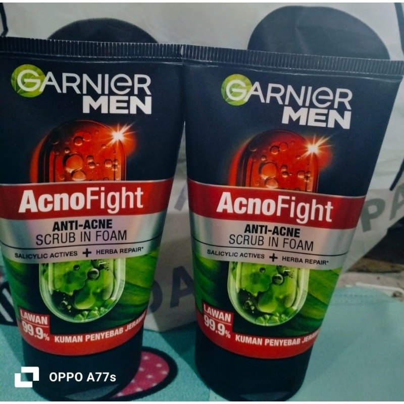 Jual Garnier Men Acno Fight Anti Acne Scrub Foam (Sabun Wajah Pria Anti Jerawat) | Shopee Indonesia