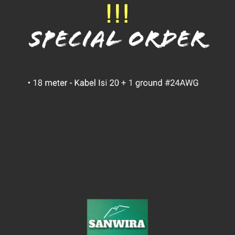 Jual Kabel Isi 20 + 1 ground #24 AWG (Serabut) Hitam - SPECIAL ORDER 18 ...