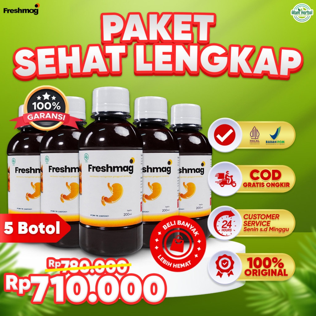 Jual Freshmag Madu Original 5 Botol Obat Asam Lambung Efektif Maag Gerd Kronis 200 ml | Shopee ...