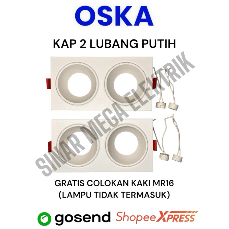 Jual KAP LAMPU PUTIH HITAM SPOTLIGHT ISI 2 LOBANG 3 LOBANG MR16 / HOUSING MR16 2LUBANG / MR16 ...
