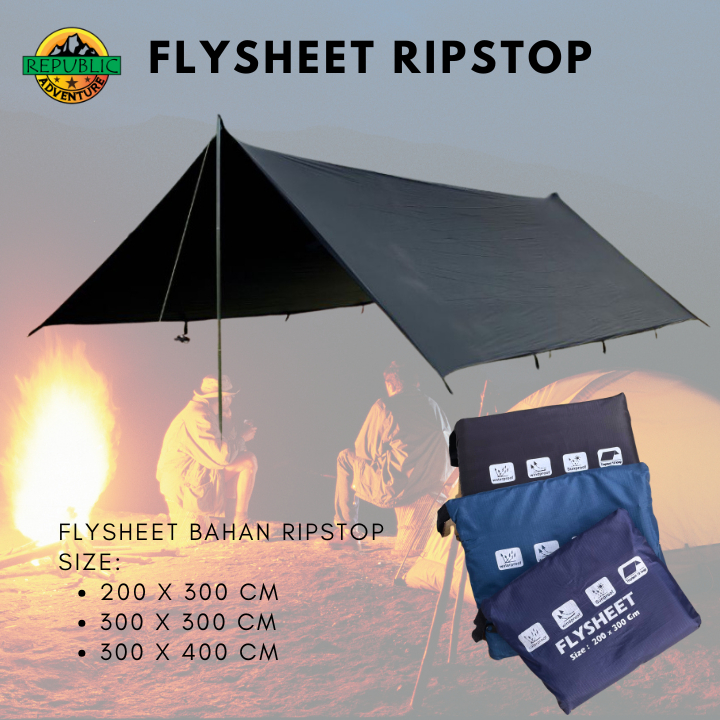 Jual Flysheet Tenda Camping Outdoor 3x4 Fly Sheet 4x6 Atap Tenda Bahan ...