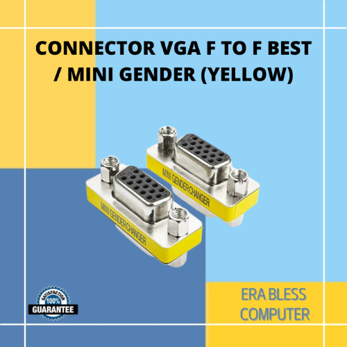 Jual VFF | Connector VGA F to F BEST / Mini Gender (Yellow) | Shopee ...