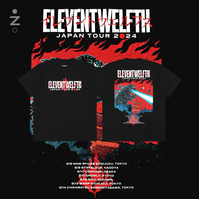 Jual Eleventwelfth - Tour Japan 2024 | Tshirt (Black) | Shopee Indonesia