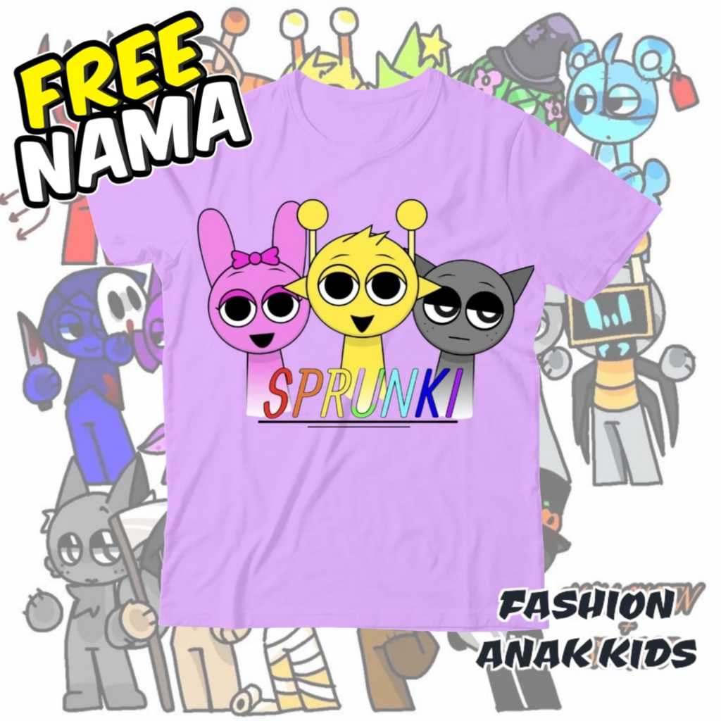 Jual (BISA COD) KAOS T-SHIRT ANAK LAKI LAKI PEREMPUAN SPRUNKI ... Jual (BISA COD) KAOS T-SHIRT ANAK LAKI LAKI PEREMPUAN SPRUNKI ...