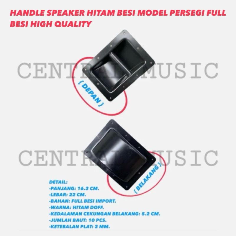 Jual HANDLE SPEAKER HITAM BESI MODEL PERSEGI FULL BESI HIGH QUALITY ...