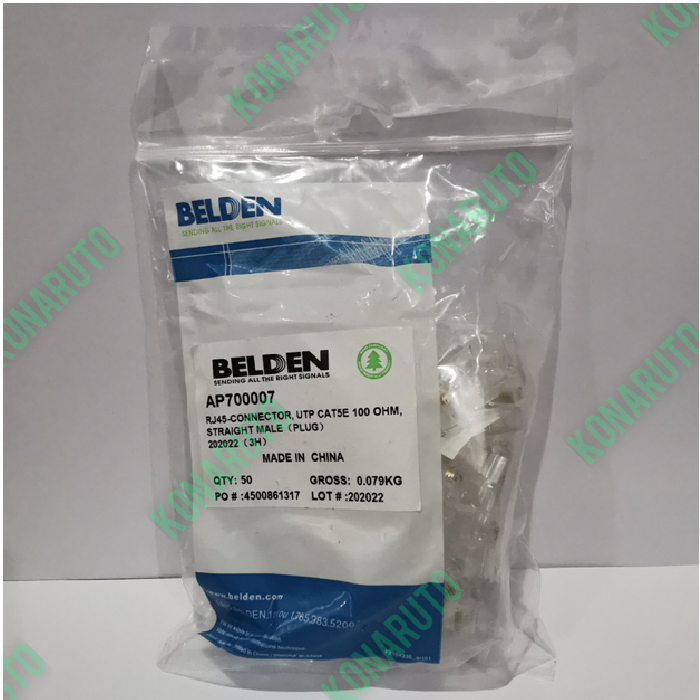 Jual Belden RJ45 Cat 5e Konektor RJ-45 Cat5e AP700007 ORIGINAL Cat5 Cat ...