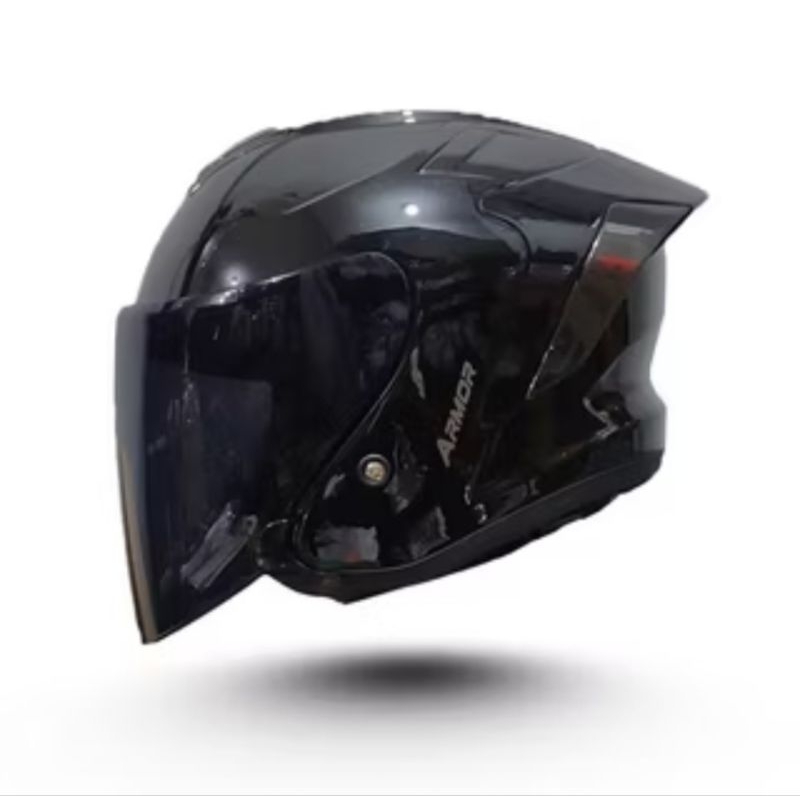 Jual HELM JS ARMOR/SINGLE VISOR/SPOILER 3D/SOLID BLACK GLOSSY | Shopee ...